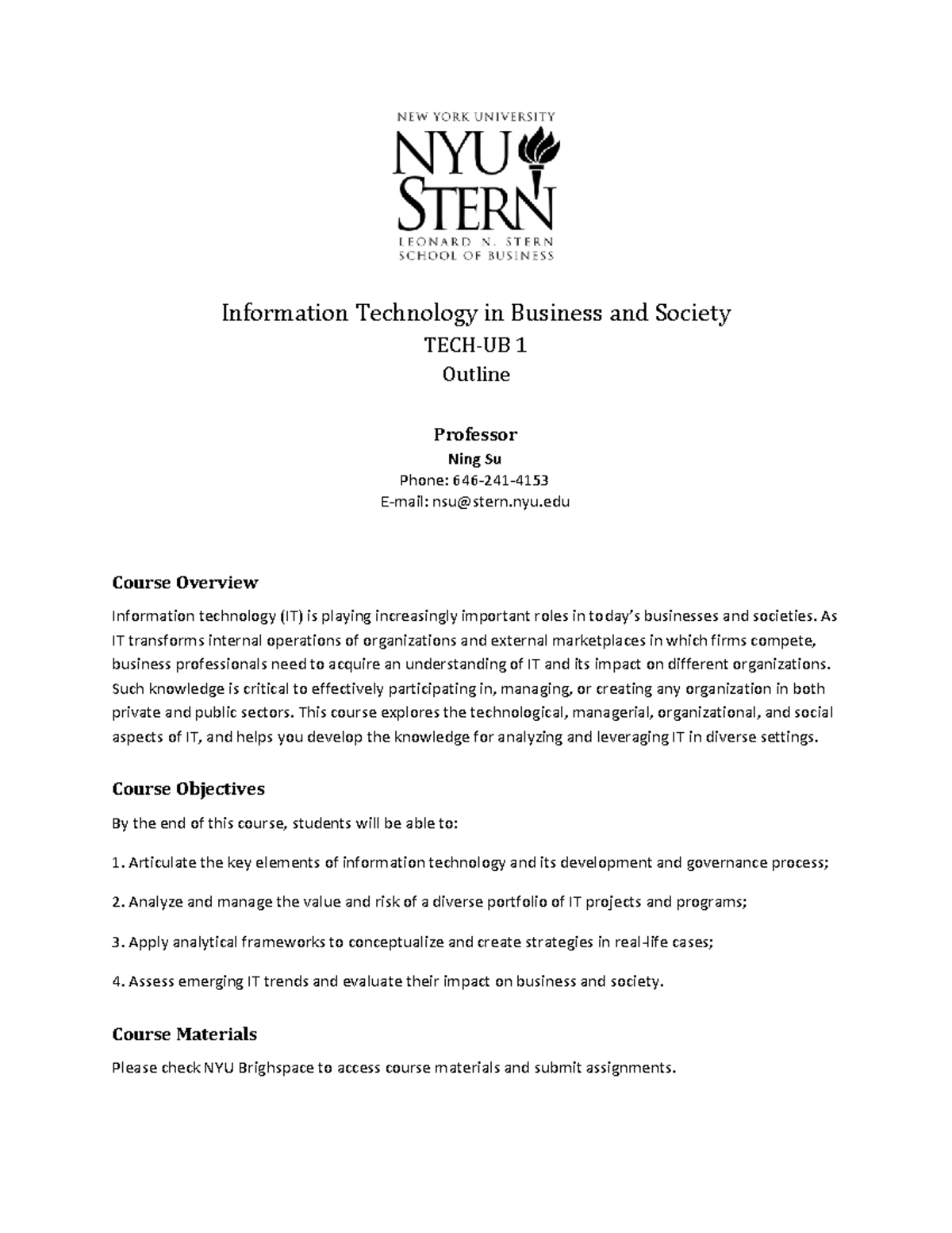 IT in business and society - Information Technology in Business and ...