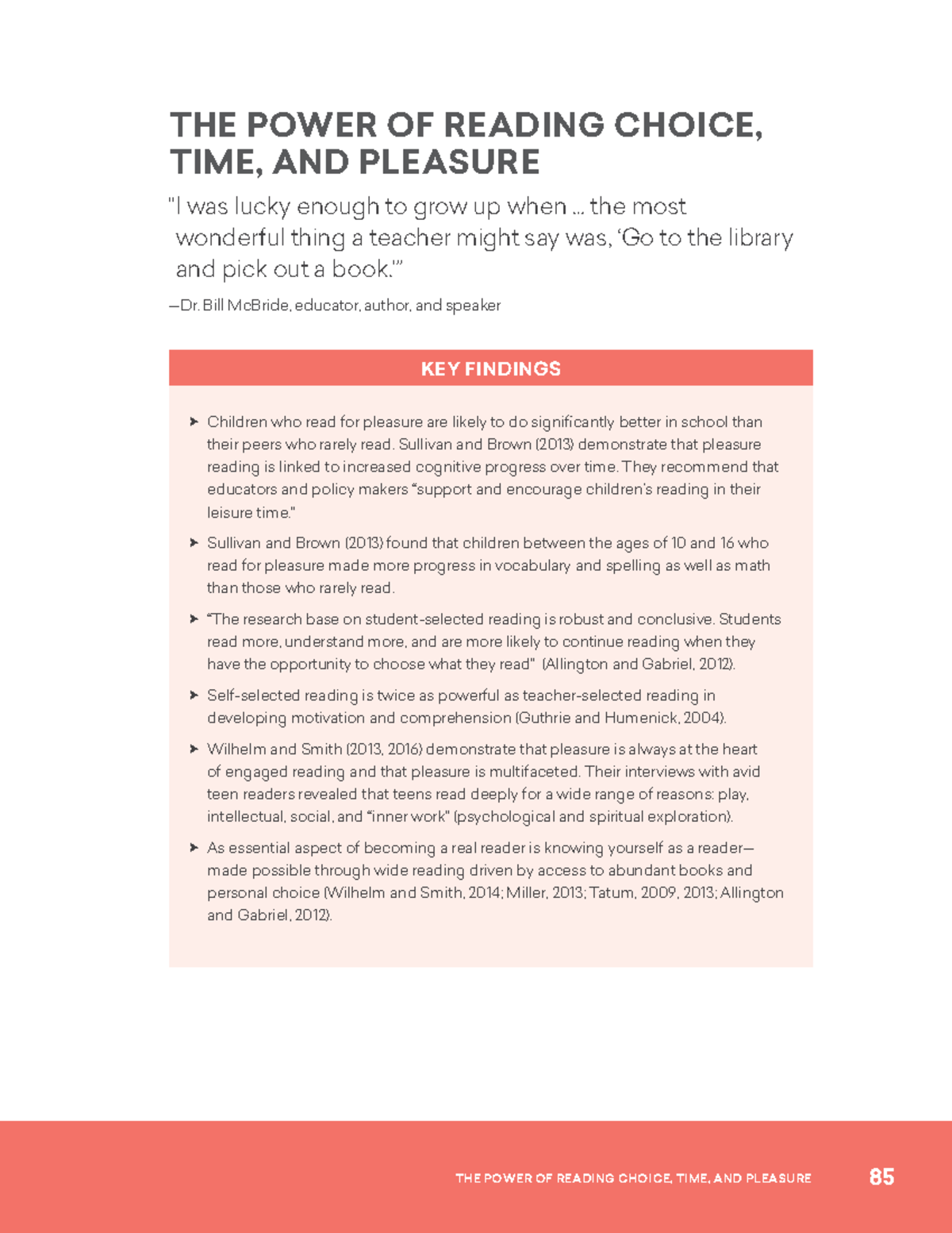 The Power of Reading Choice - 85 THE POWER OF READING CHOICE, TIME, AND ...