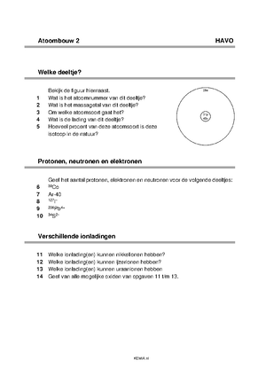 Chemisch Rekenen 2 - Oefenmateriaal - KEMIA Chemisch rekenen 2 HAVO ...