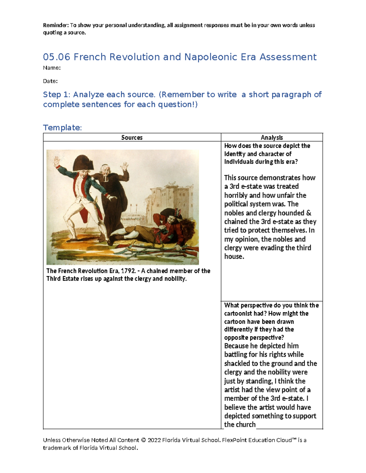 French revolution napoleonic era - Reminder: To show your personal ...