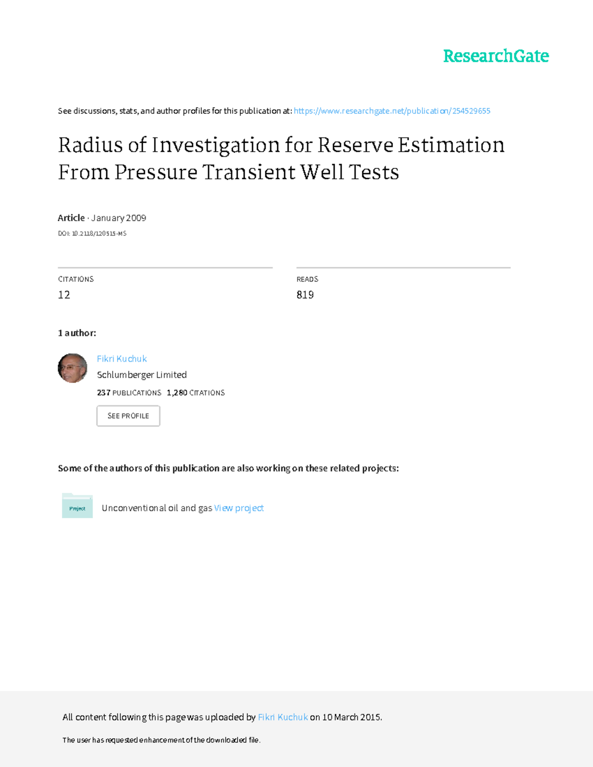 Radius of investigation for reserve estimation - See discussions, stats ...