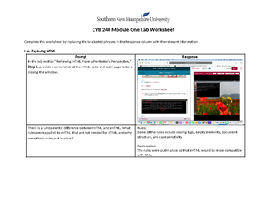 CYB 240 Module Two Lab Worksheet - CYB 240 Module Two Lab Worksheet Complete this worksheet by ...
