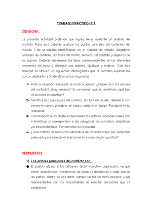 Mediación, Arbitraje y Negociación - TP 4 (100%) - Trabajo práctico 4 [TP4] Comenzado: 25 de ...