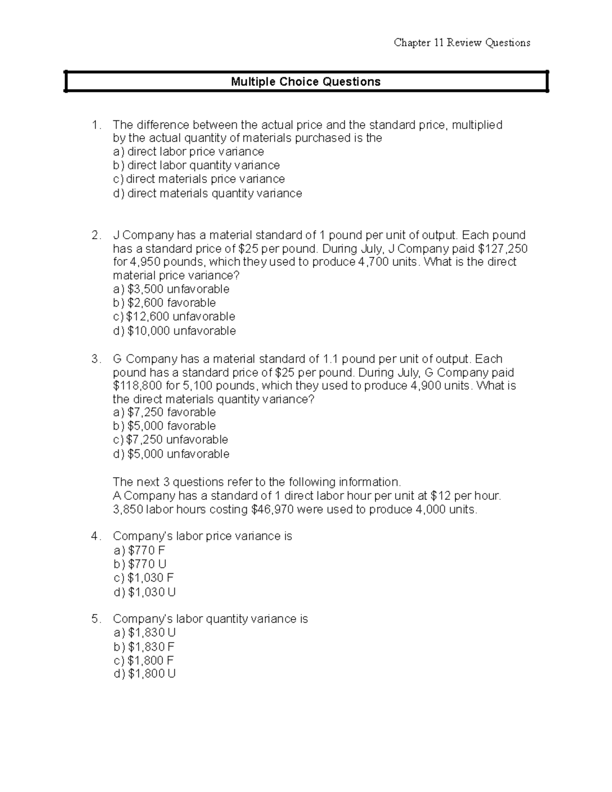 Chap 11 QUE - This is coursework for Intro. to Accounting I. - Multiple ...