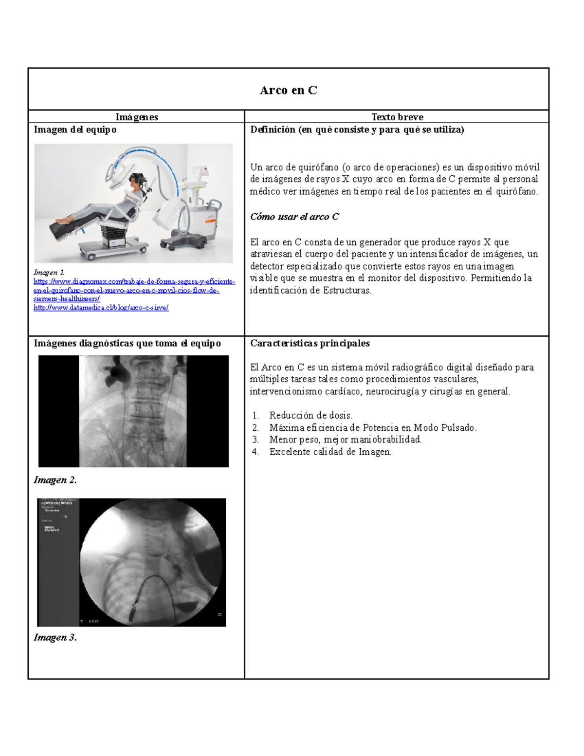 ARCO EN C - ... - Arco en C Imágenes Texto breve Imagen del equipo ...