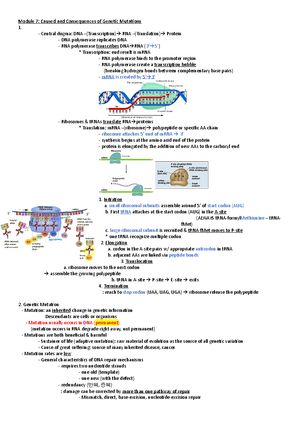 Genetics - summary by following the study guides (FOR FINAL) - 🧬 ...