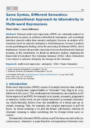 Morphology And Syntax Of Tae’ Language - The 1st International ...