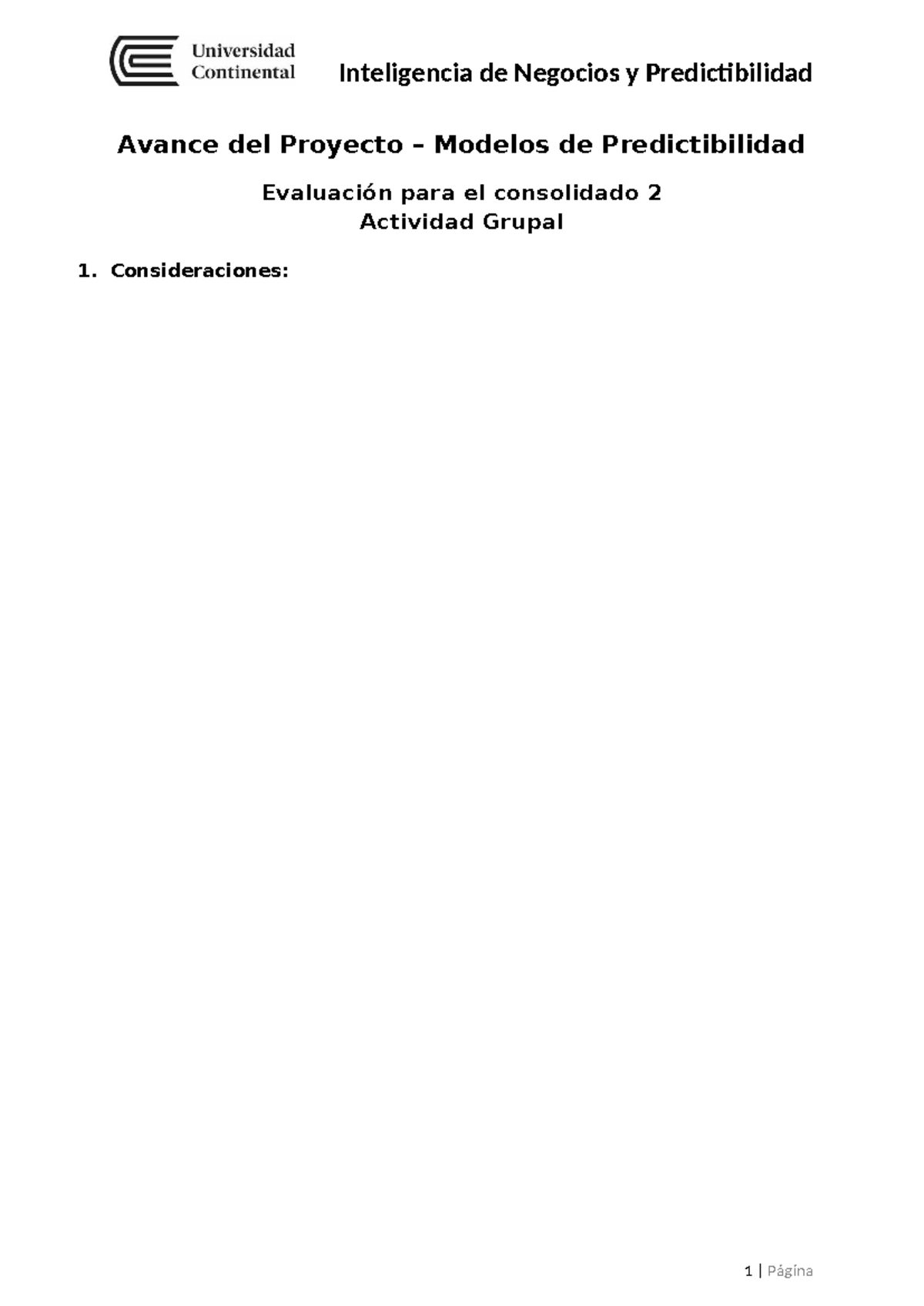 Tarea Proyecto. C2 - Producto Academico - Avance del Proyecto – Modelos ...