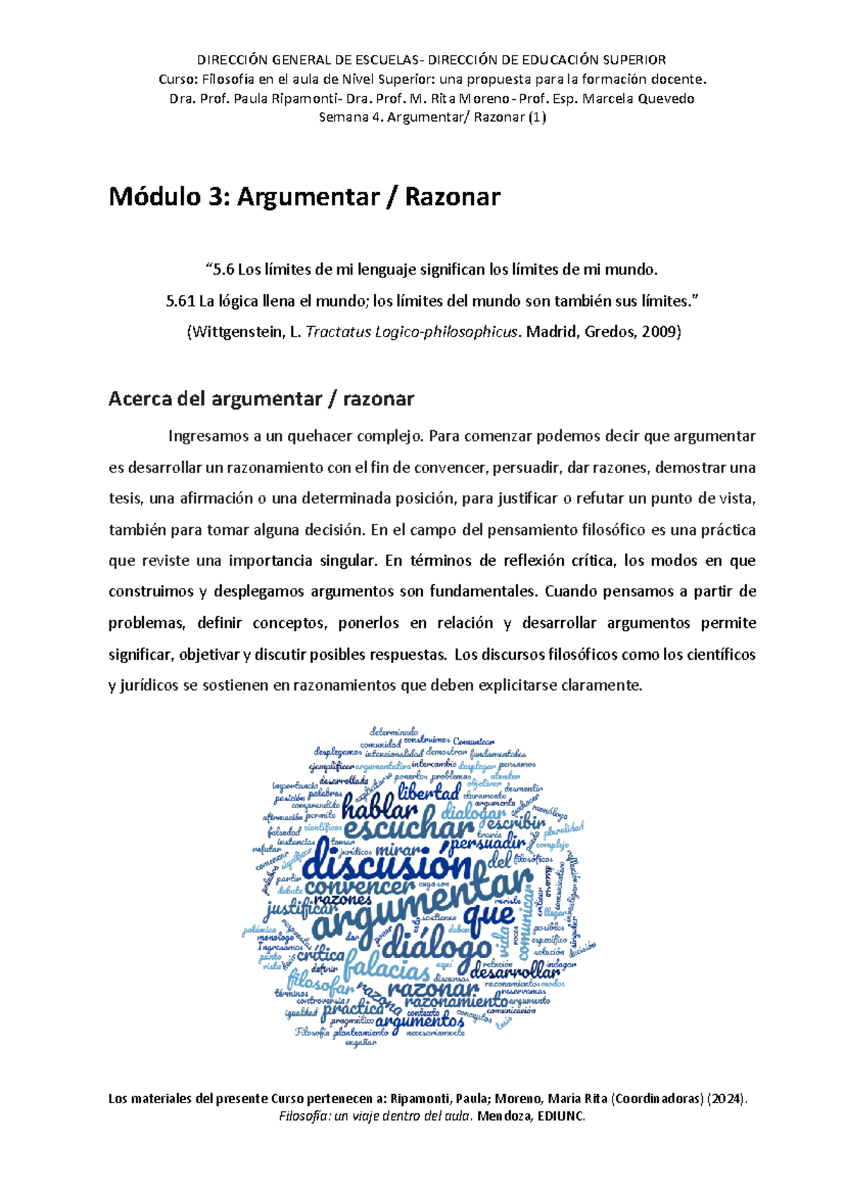 Semana 4 Argumentar - Razonar Primera parte - Curso: Filosofía en el ...