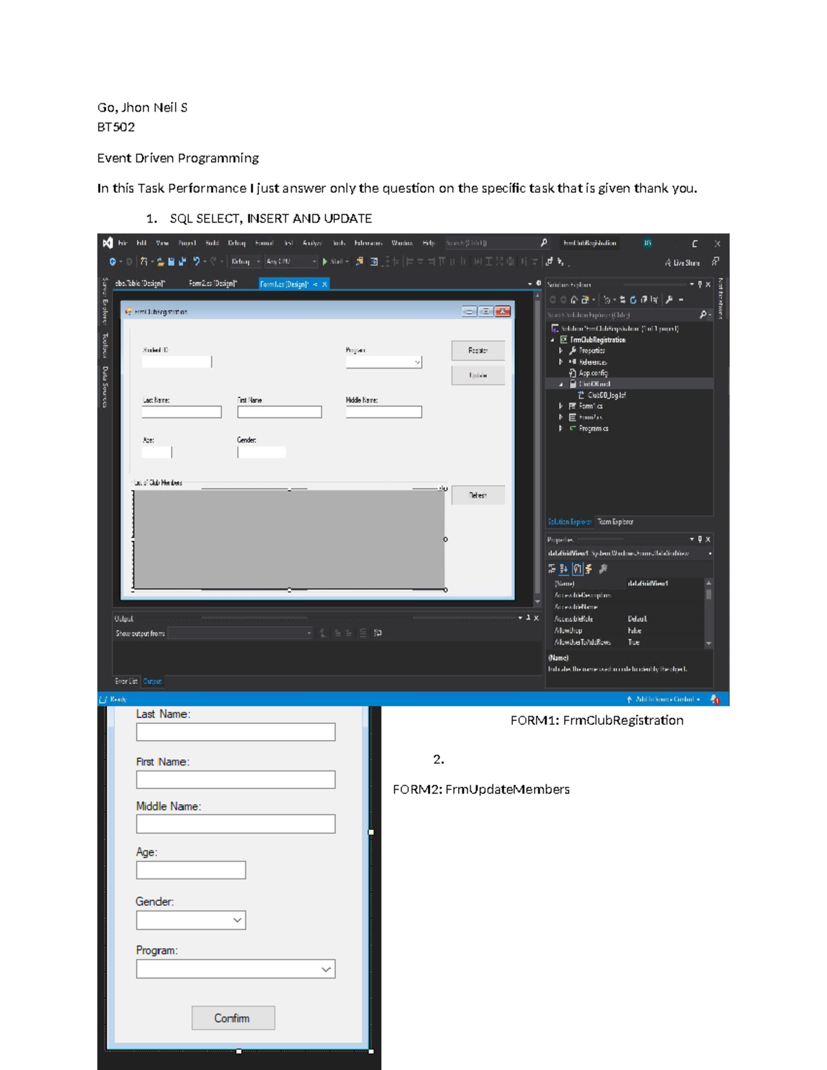 Event Driven TPProg - Go, Jhon Neil S BT Event Driven Programming In ...