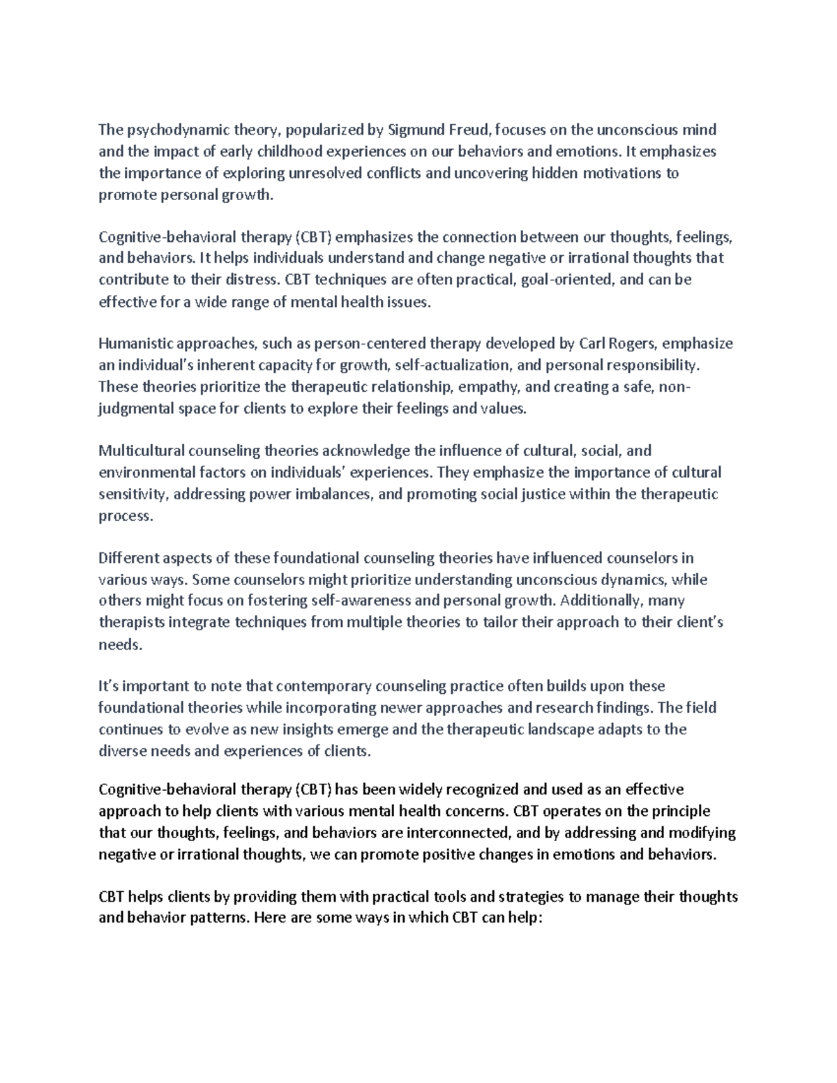 Introtocounseling - Essay of introduction to counseling on how to ...