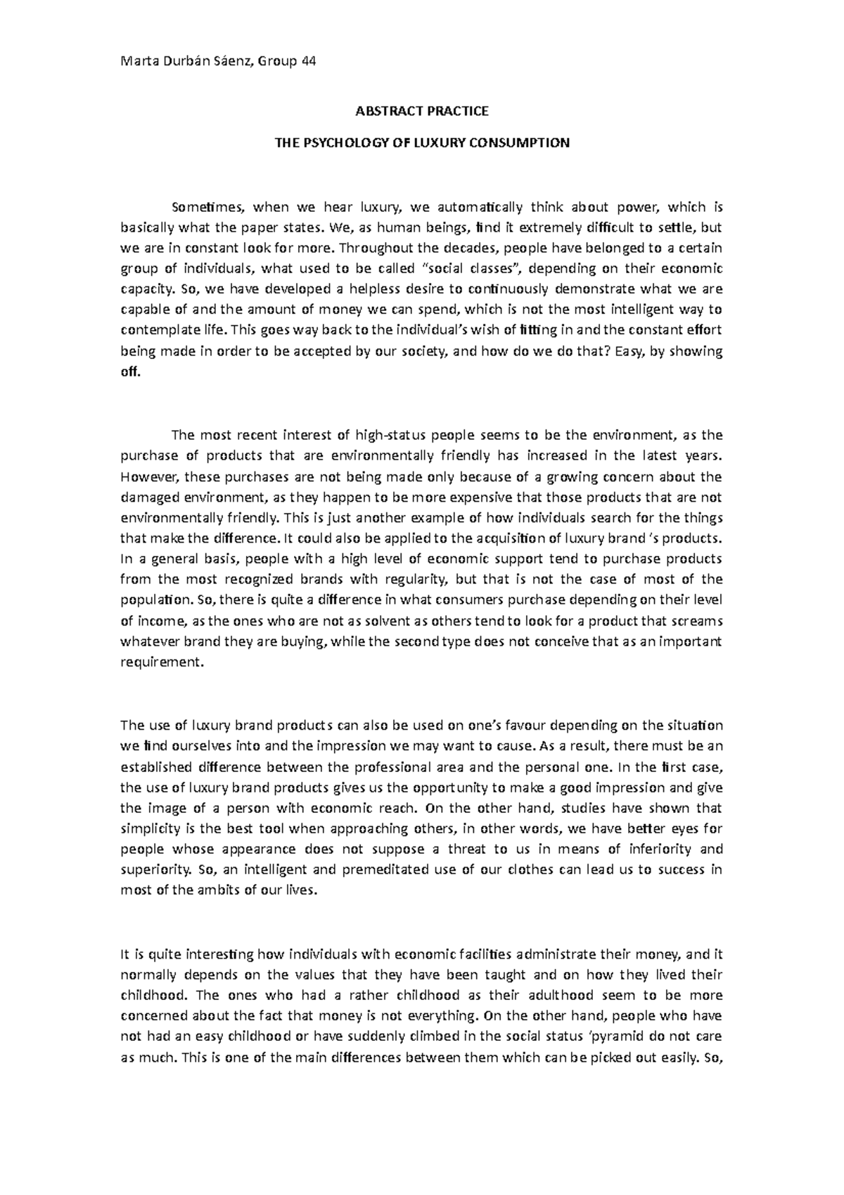 Abstract Practice (4paragraphs) - Marta Durbán Sáenz, Group 44 ABSTRACT ...