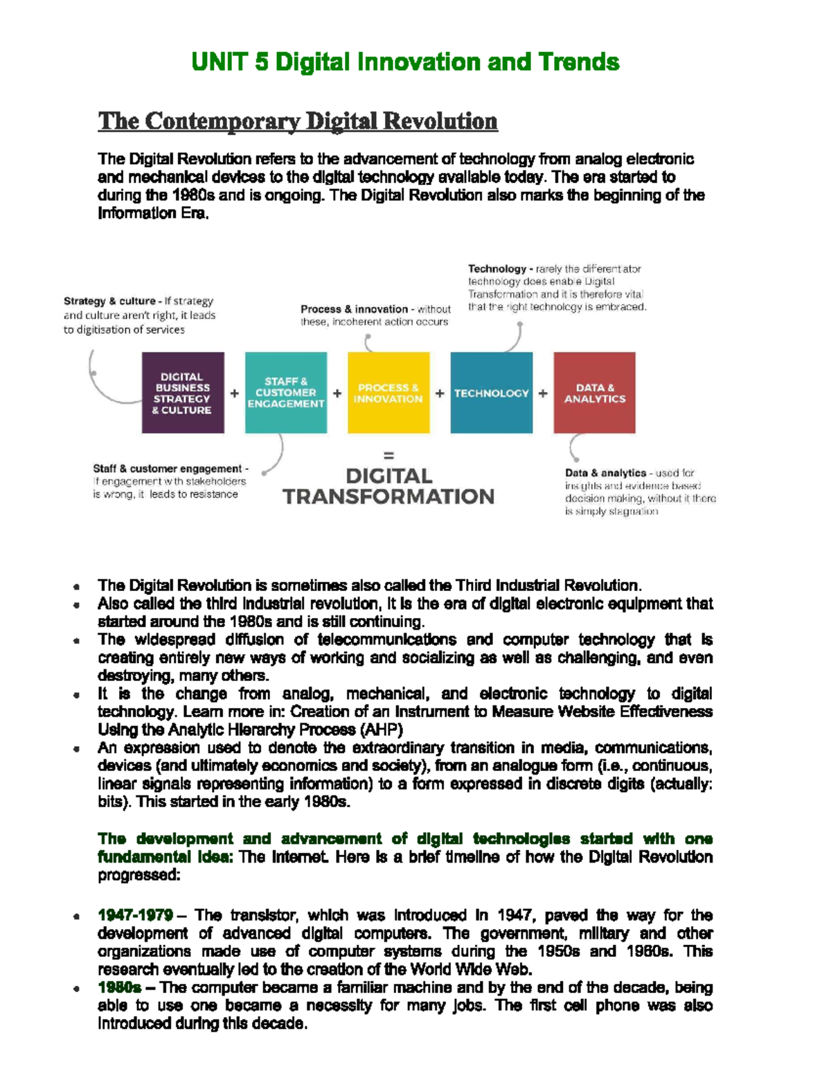 UNIT 5 Notes - Project - Studocu