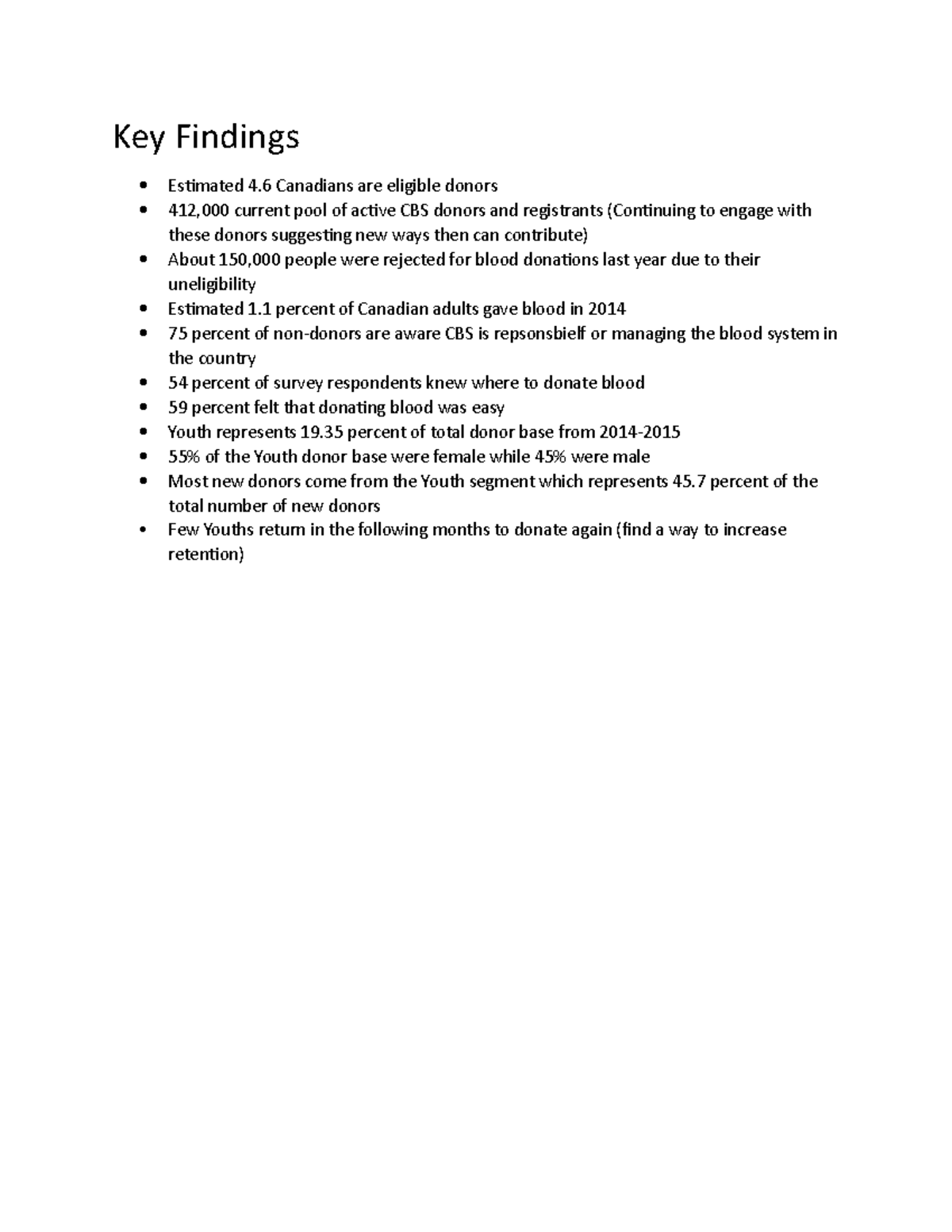 Case Study Key Findings - Key Findings Estimated 4 Canadians are ...
