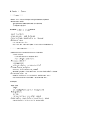 Chapter Seven - Attitudes, beliefs, and consistency - Attitudes and ...