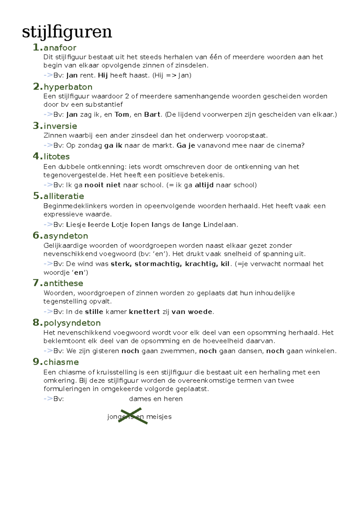 Stijlfiguren - stijlfiguren 1 Dit stijlfiguur bestaat uit het steeds herhalen van één of ...