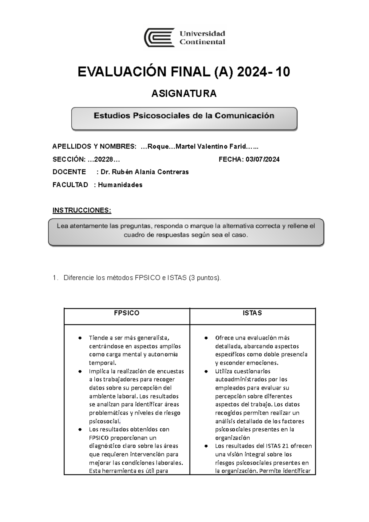 Prueba EPC Final 2024-1.docx - EVALUACIÓN FINAL (A) 2024- 10 ASIGNATURA APELLIDOS Y NOMBRES ...