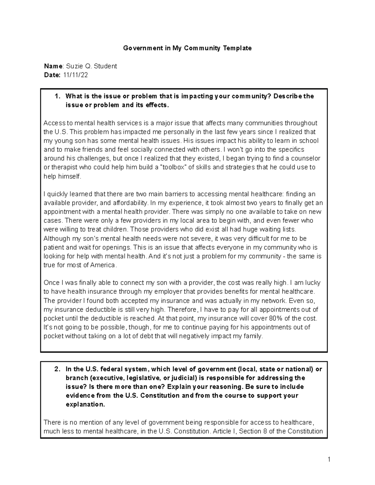 Example Government in My Community Submission - Government in My ...