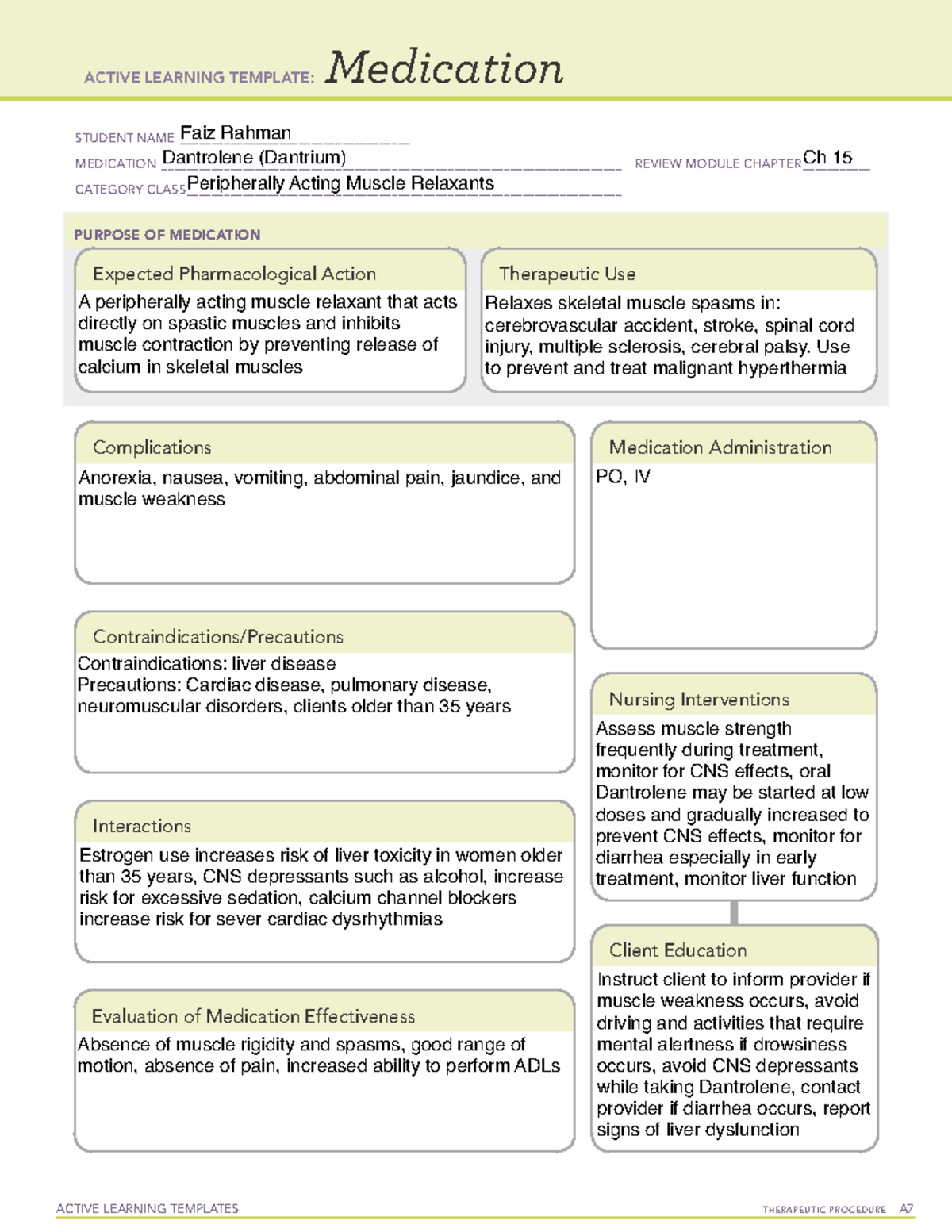 Dantrolene - Drug Template - ACTIVE LEARNING TEMPLATES THERAPEUTIC ...
