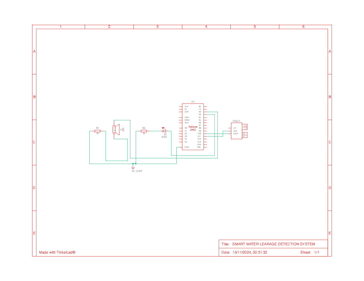Smart Water Leakage Detection System - A B C D E 1 2 3 4 5 6 A B C D E ...