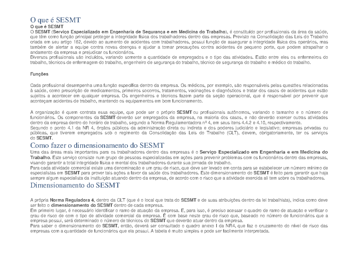 O que é Sesmt - Elas são conhecidas como Normas Regulamentadoras (NRs ...