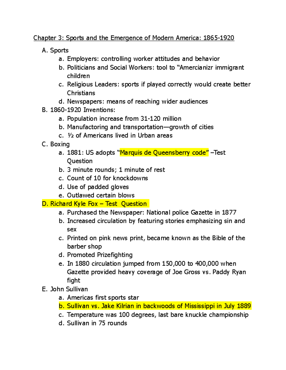 Sports and the Emergece of Modern America- 1865-1920 - Sports a ...