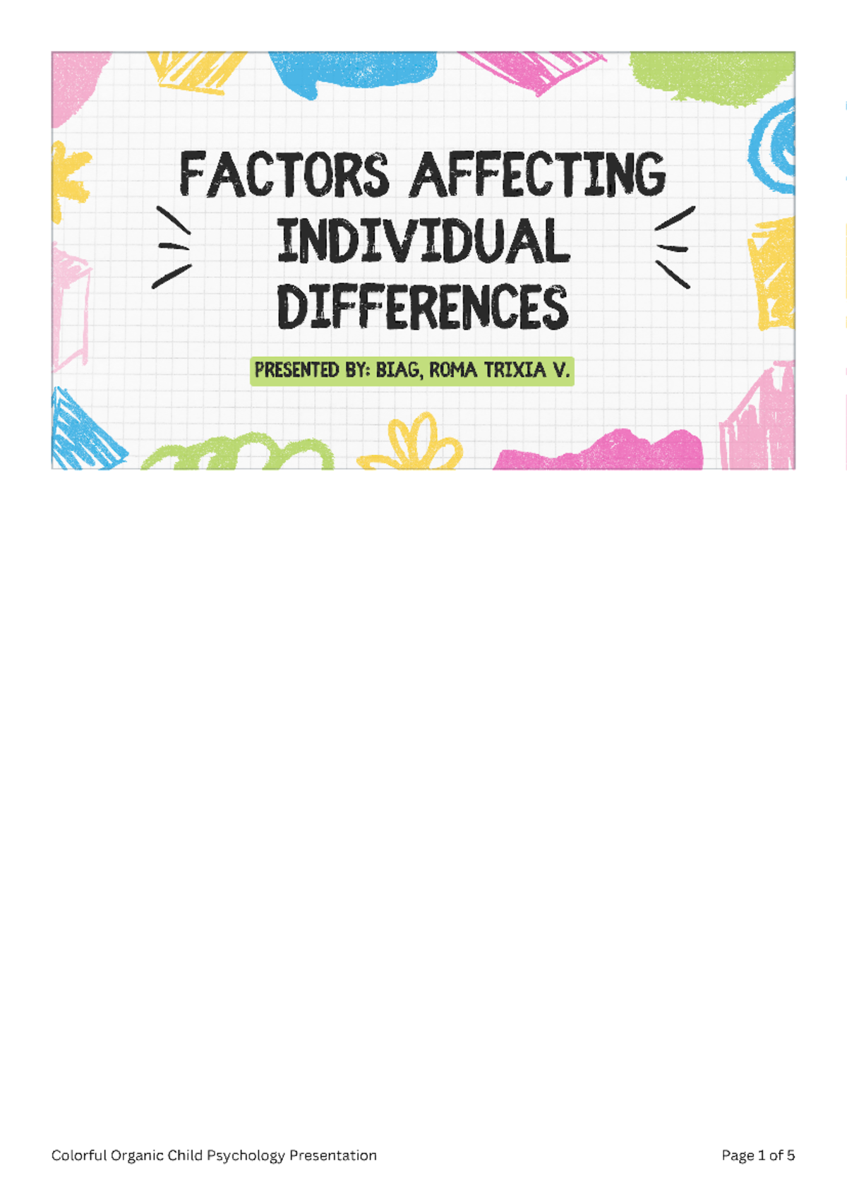 Factors Affecting Individual Differences - The Teacher and the School ...