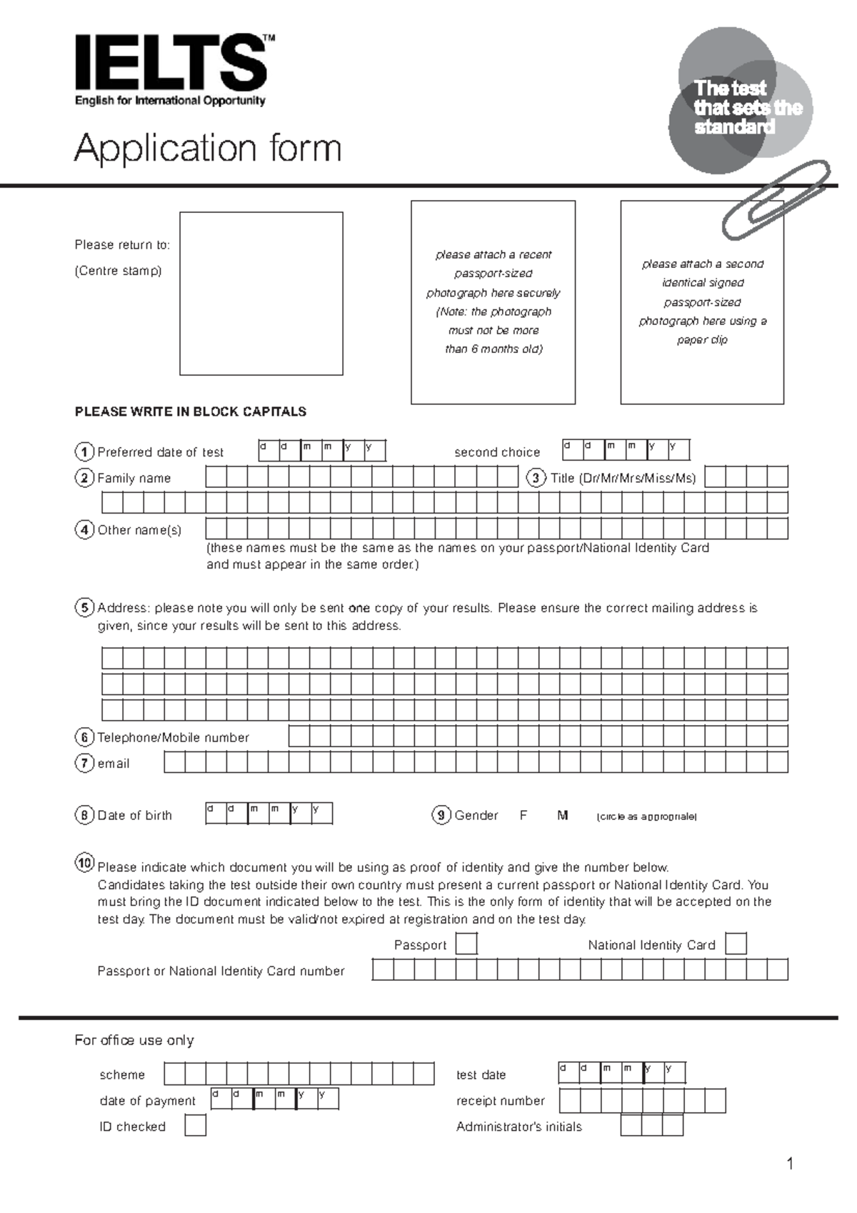 Ielts Saudi Application Form - d d m m y y d d m m y y d d m m y y d d m m y y 1 Preferred date ...