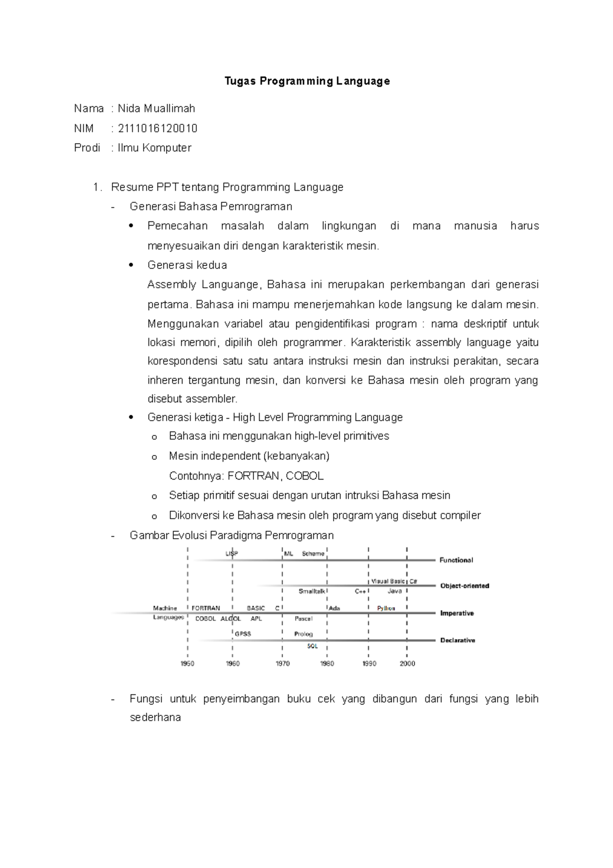 Tugas Programming Language - Generasi kedua Assembly Languange, Bahasa ...