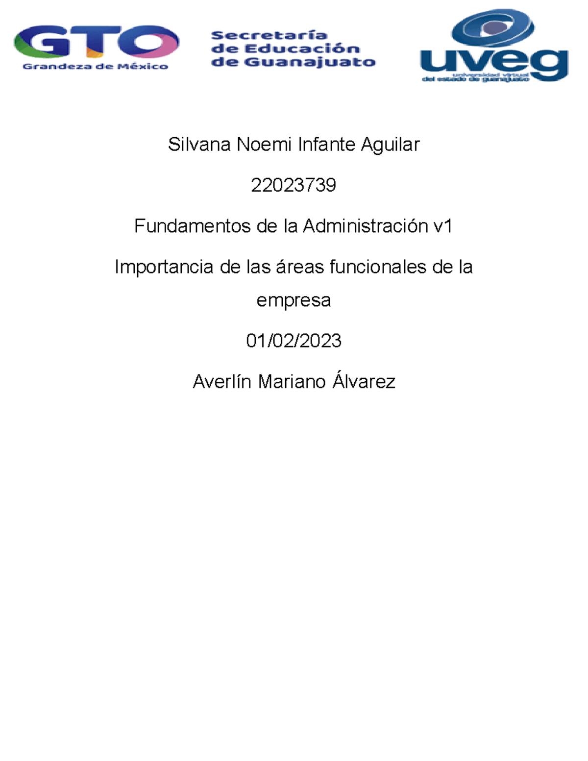 Infante Silvana Inportancia de las areas - Silvana Noemi Infante ...