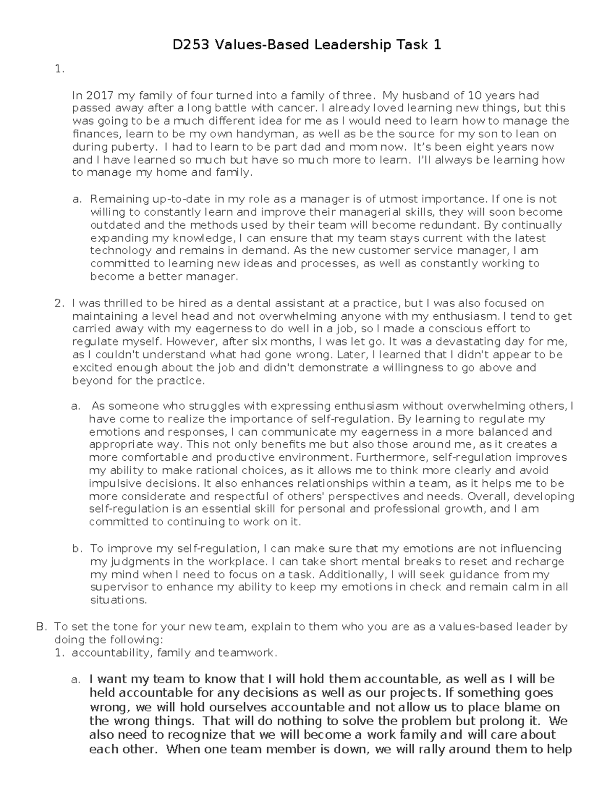 D253 Task 1 - Task 1. Make sure to use it as a launchpad for your own ...