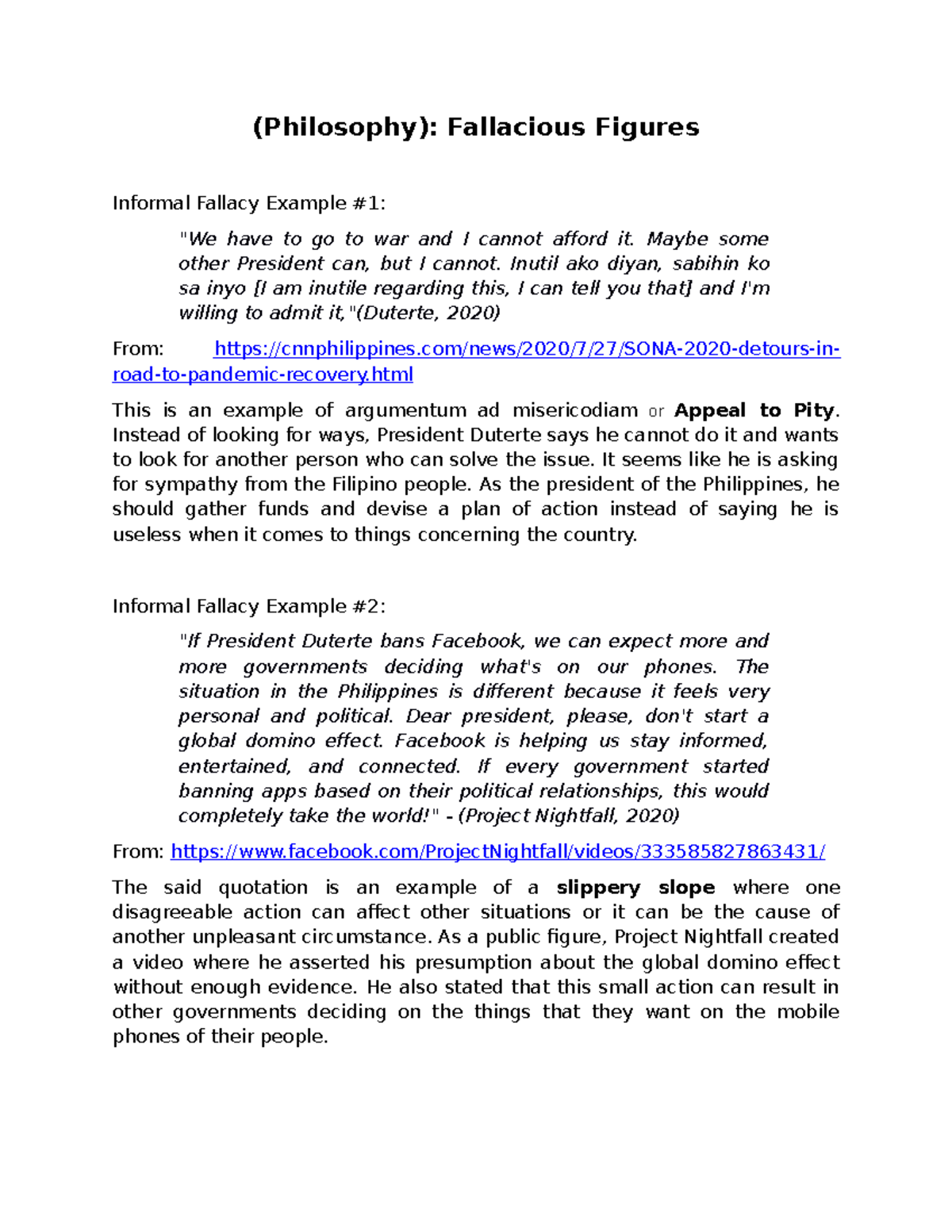 [11] Fallacies - (Philosophy): Fallacious Figures Informal Fallacy ...