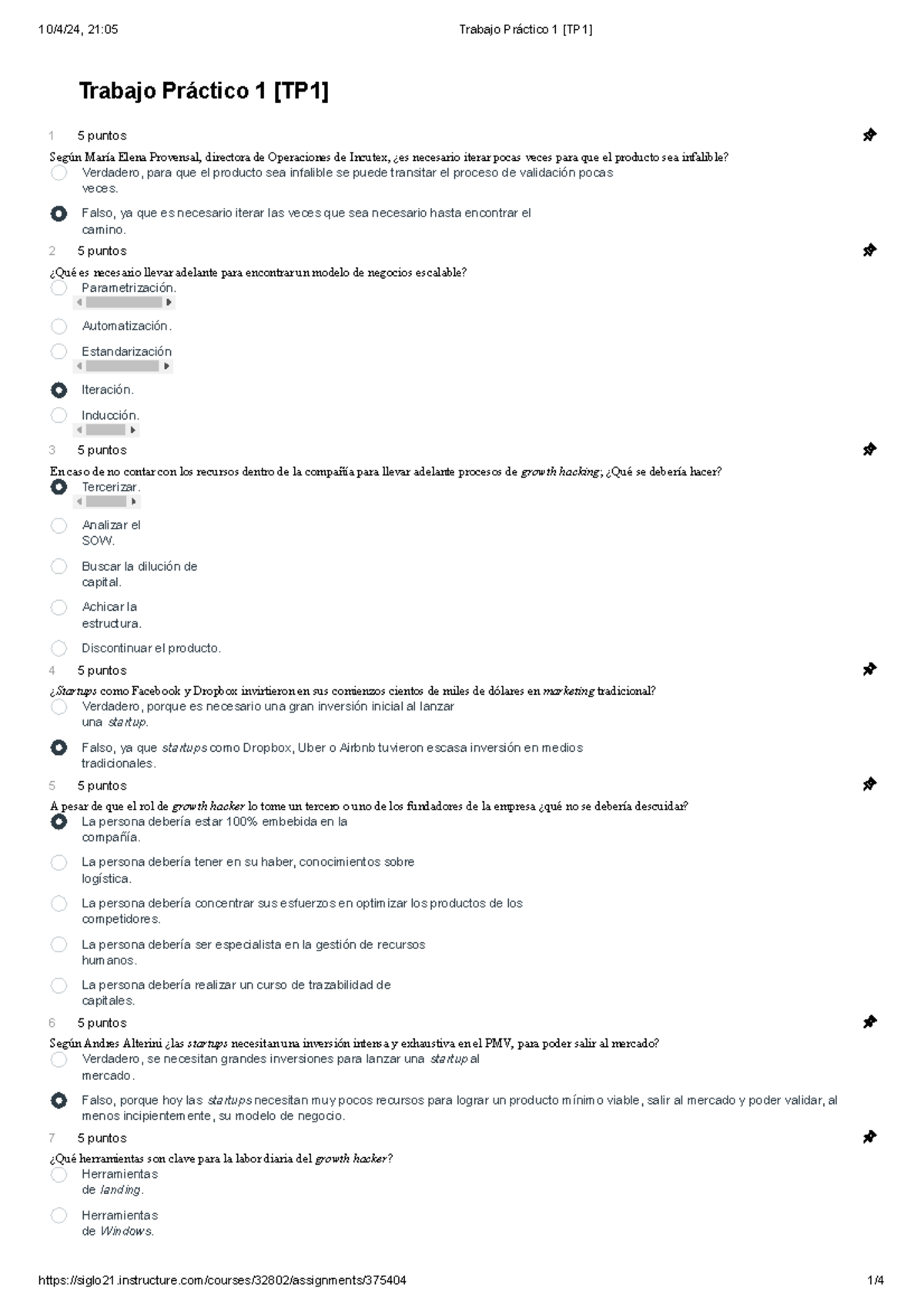 TP1 [TP1] 97,50% desarrollo del producto 240412 105640 - 5 puntos Según María Elena Provensal ...