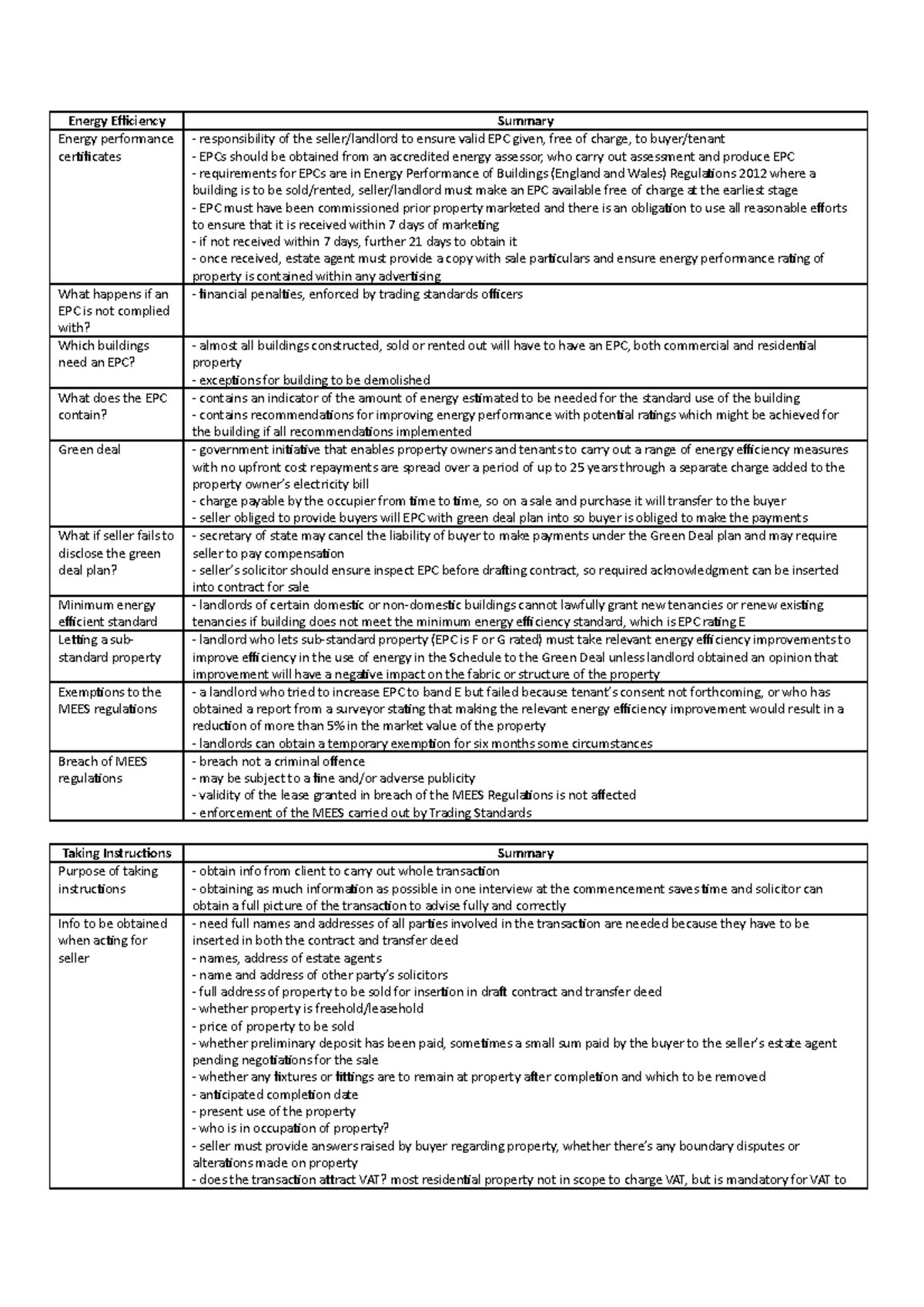 Workshop 1 - Taking Instructions - Energy Efficiency Summary Energy ...