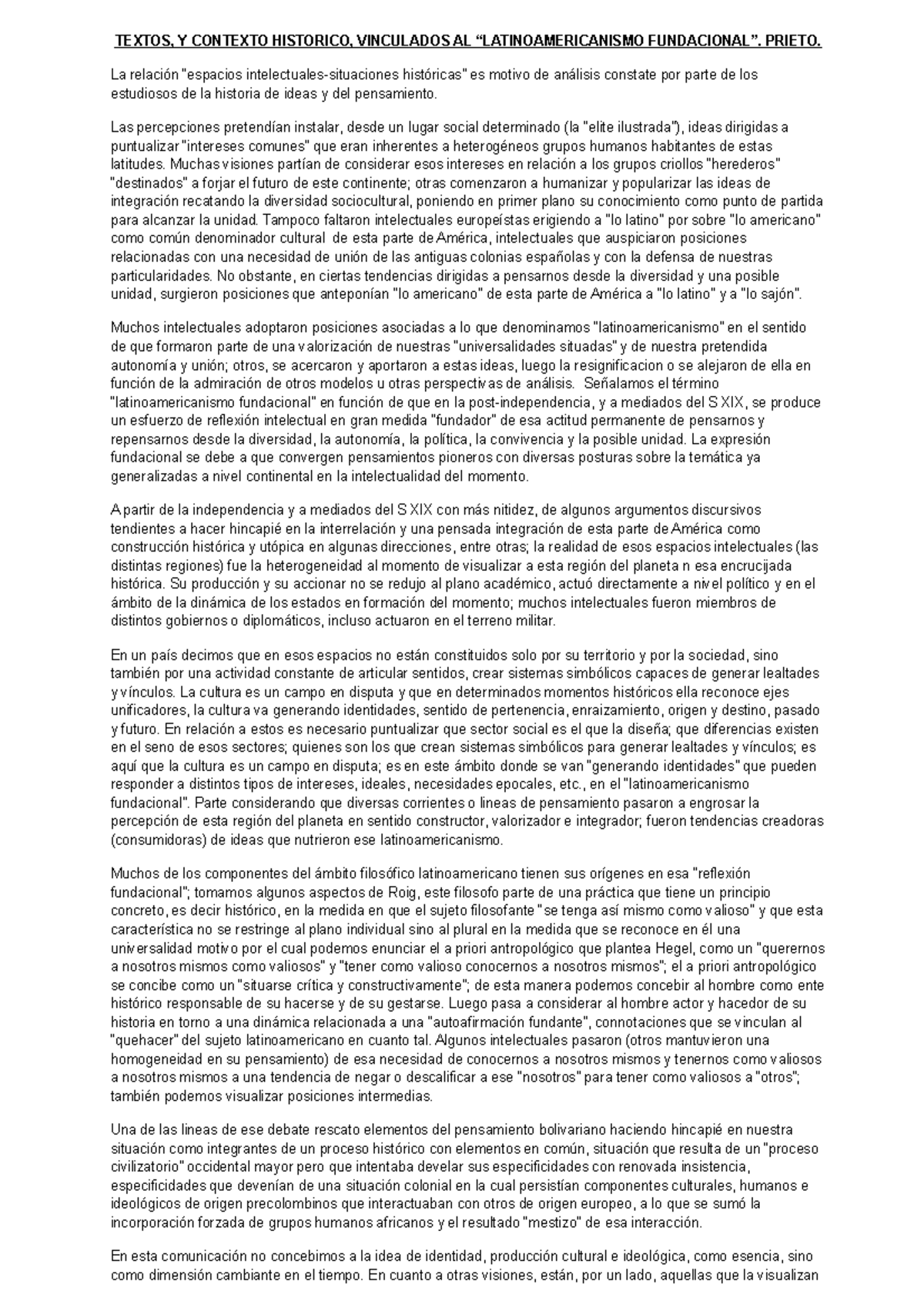 Textos y contexto histórico - Prieto - TEXTOS, Y CONTEXTO HISTORICO ...