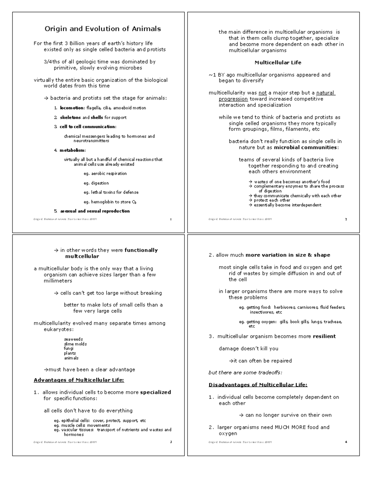 Origin Evolution-of-Animals - Origin and Evolution of Animals the main ...