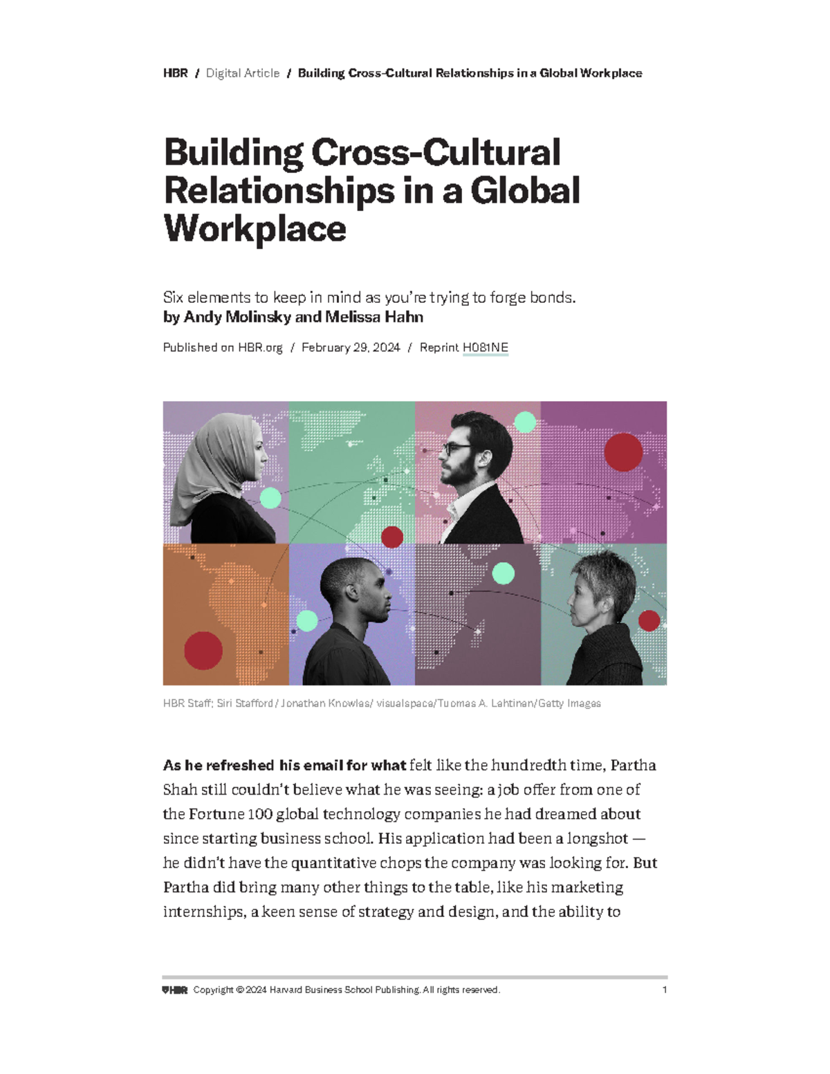 Orgb380 reading 3 quiz 3 - Building Cross-Cultural Relationships in a ...