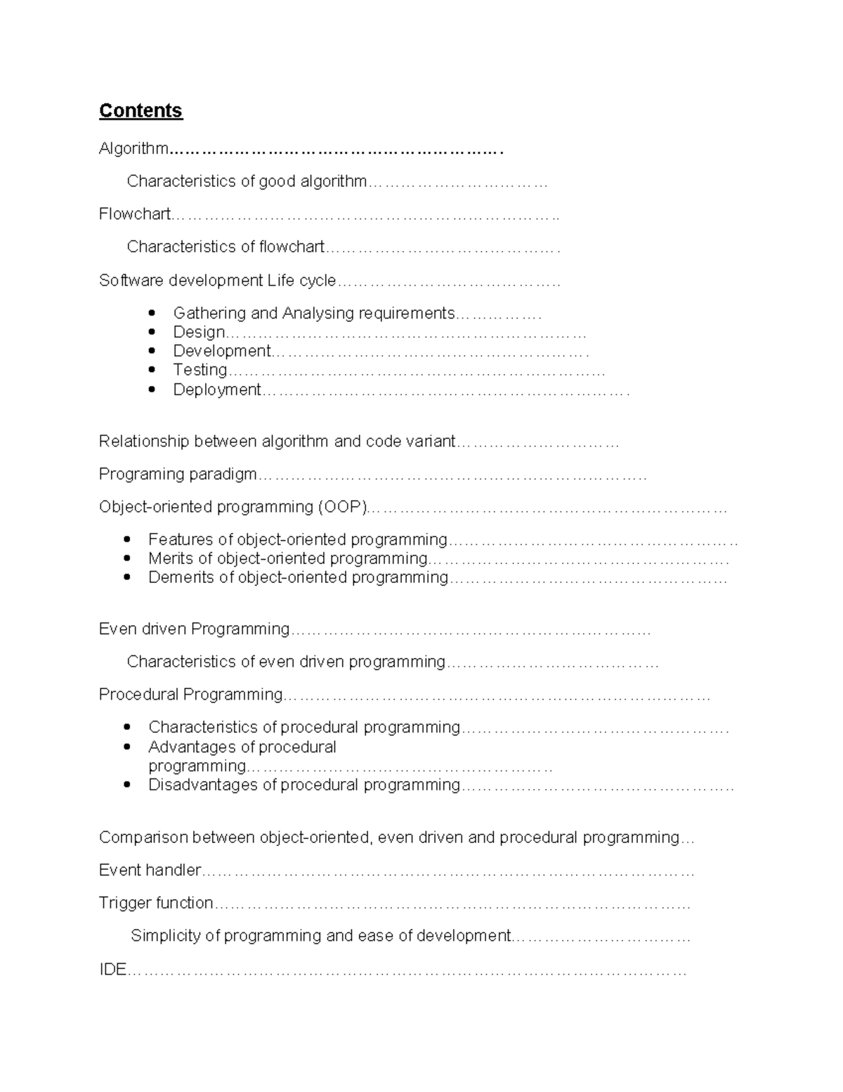 Contents - About the table of content - Contents - Studocu