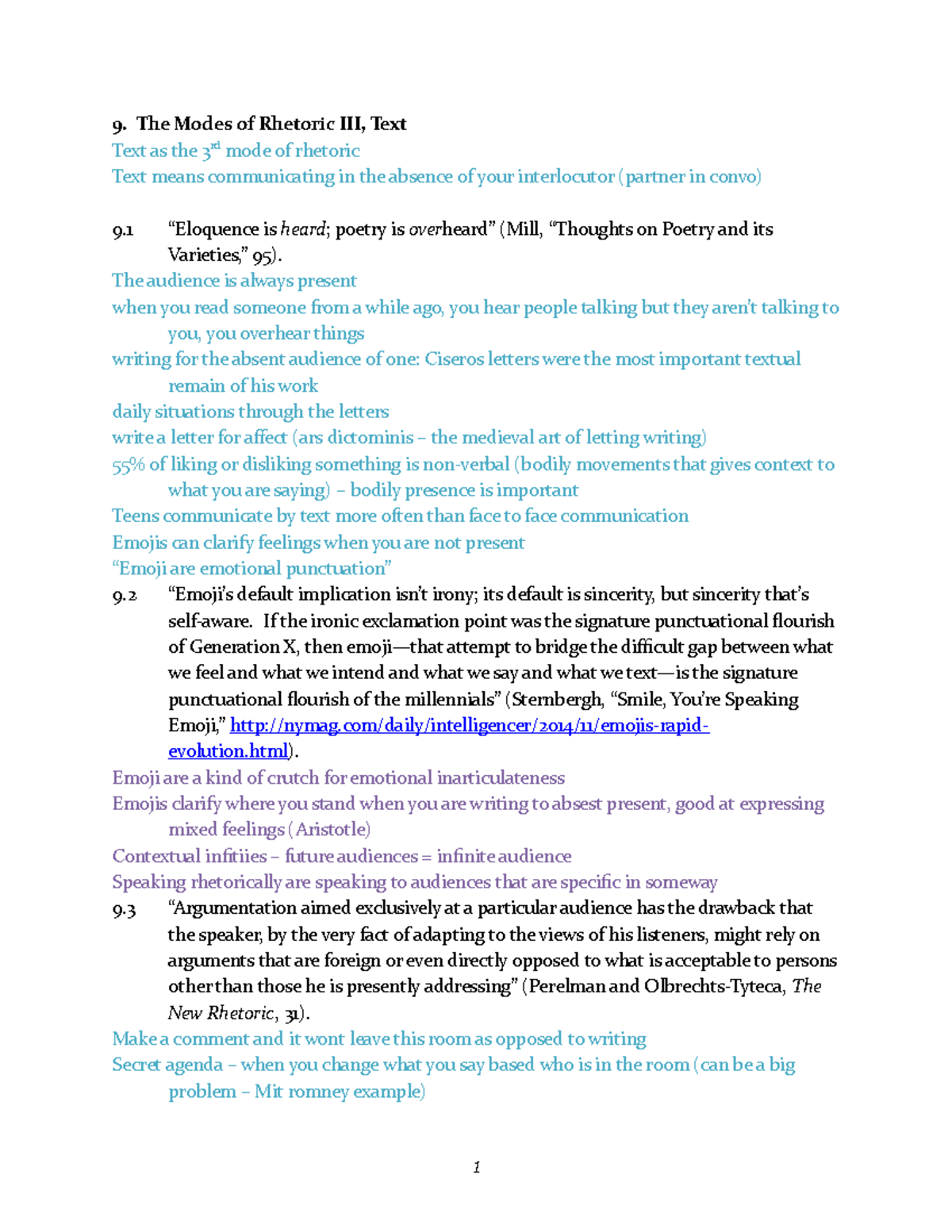 9 - Modes of Rhetoric III, Text, Sentences - 9. The Modes of Rhetoric ...