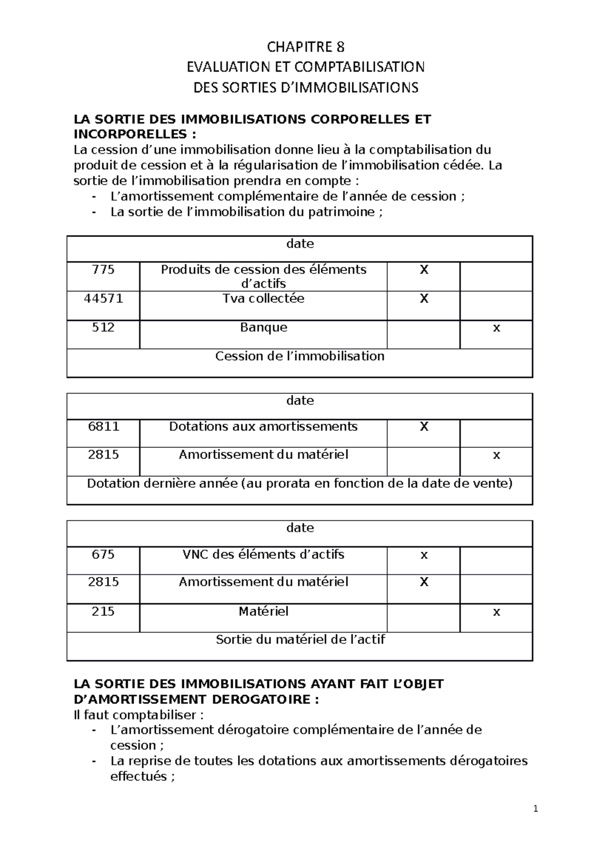 CA - Chapitre 8 - notes de cours - CHAPITRE 8 EVALUATION ET ...