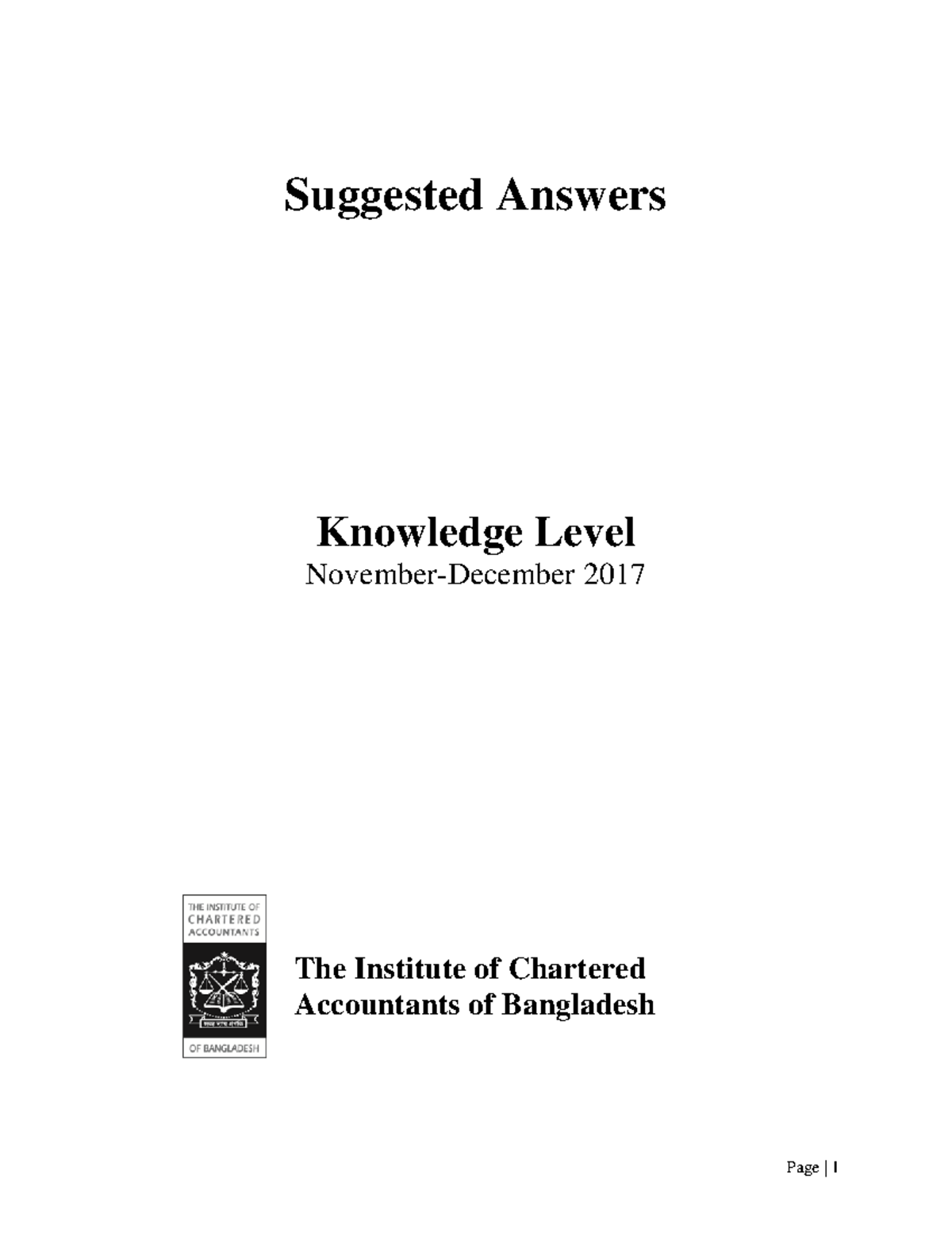 (Set-2), Suggested Answers- Knowledge Level , Exam (Nov-Dec 2017 ...