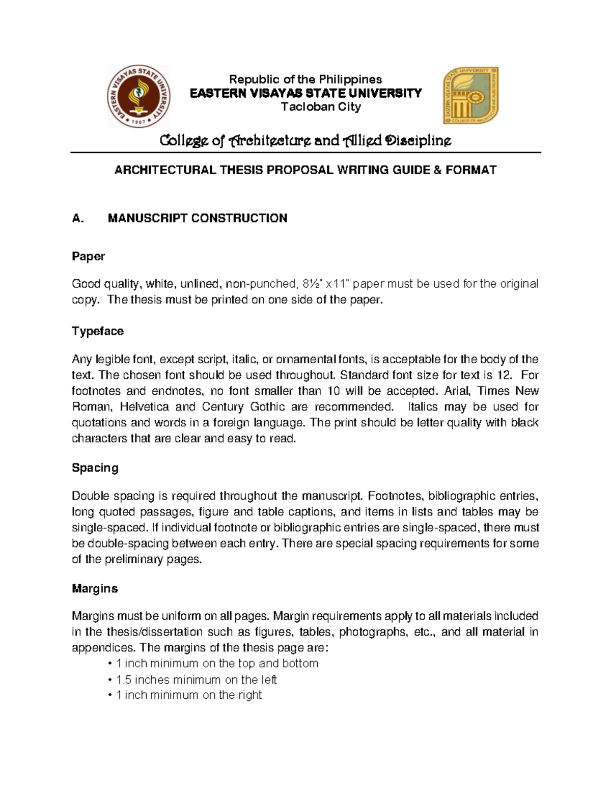 2024Montaño Architectural- Thesis- Proposal- Writing- Guide-0- Format ...