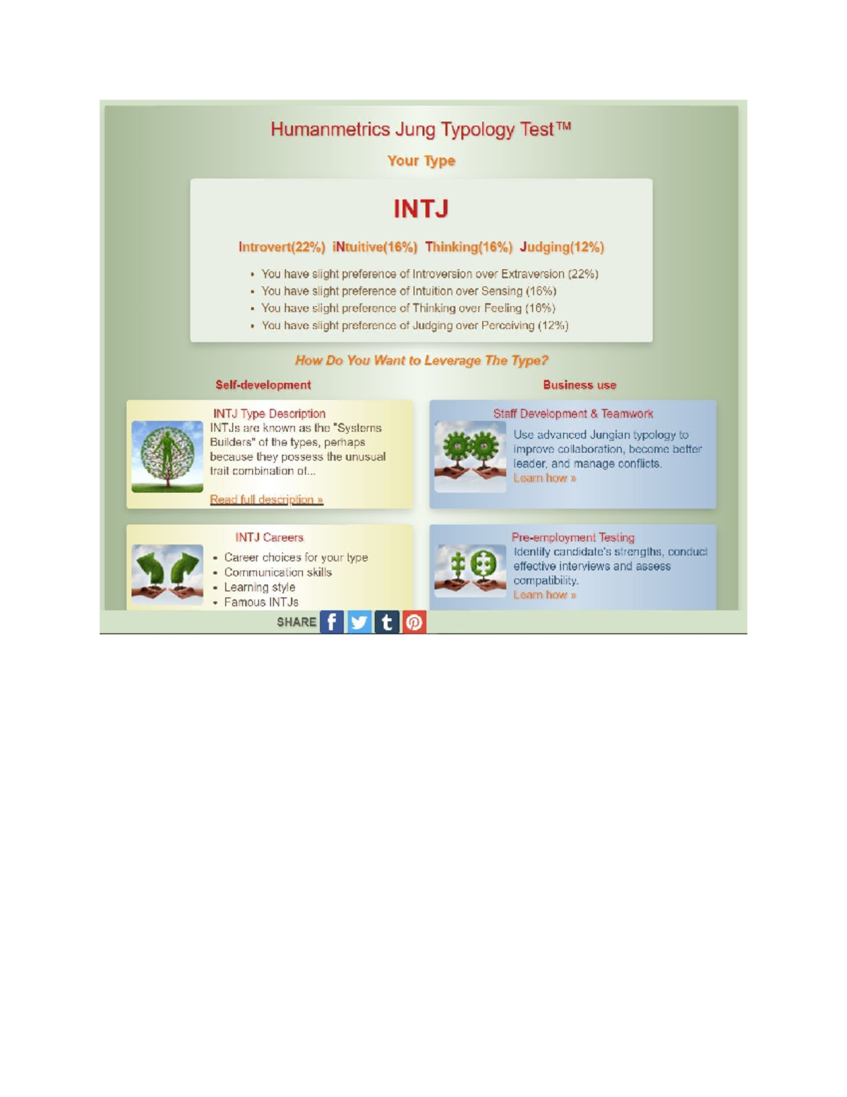 G1 notes written - BUS1 020 - 1-One test said I was INTJ and the other ...