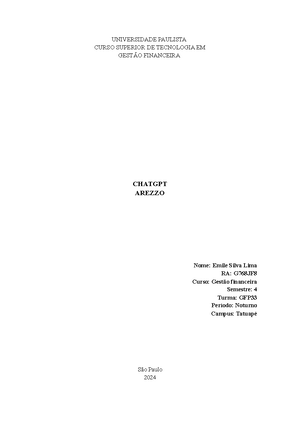 Modelo de Capa Trabalho - biomedicina forense - AVA UNIP - INSTITUTO DE ...