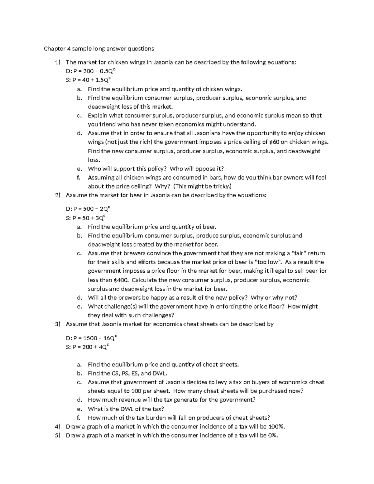 Chapter 4 sample long answer questions - Chapter 4 sample long answer ...