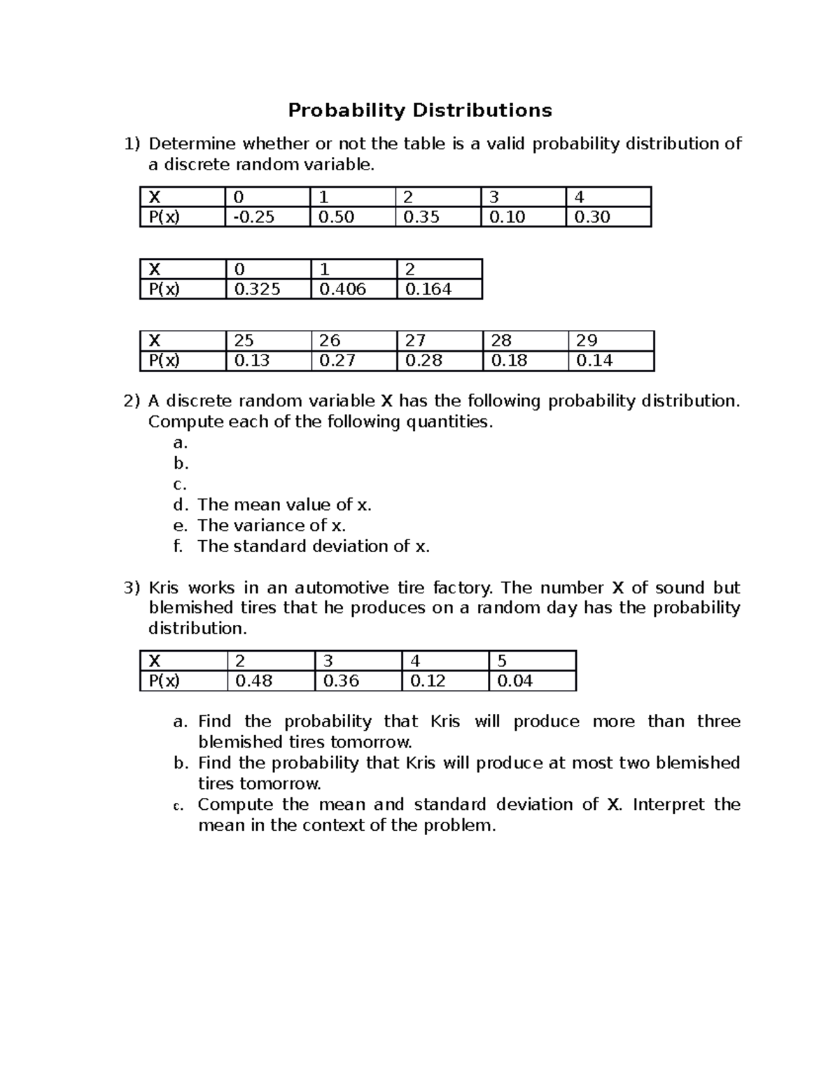 2. Prob Distributions - this includes my assignment work - Probability ...