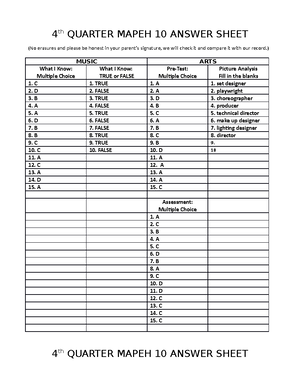 1st Quarter Mapeh Answer Sheet S and PTs - 1 st QUARTER MAPEH 10 ANSWER SHEETS WRITTEN WORKS ...