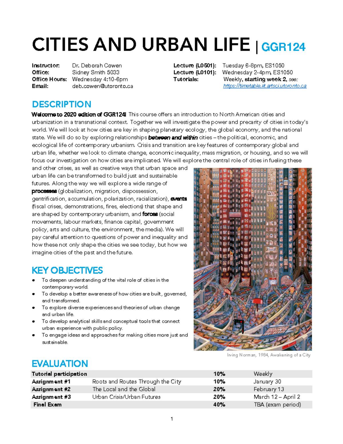 GGR124 2020 Syllabus -2 - Warning: TT: undefined function: 32 CITIES AND URBAN LIFE | GGR - Studocu