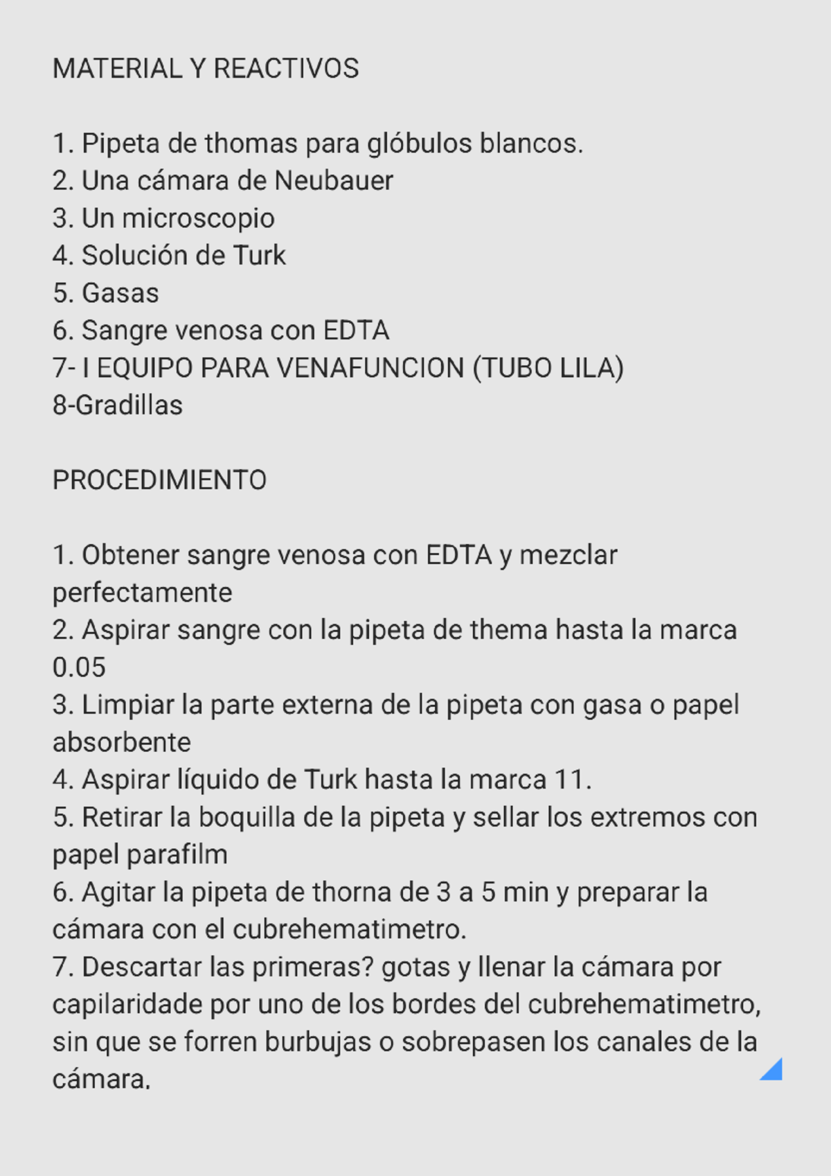Malerial y procedimiento práctica 1 SB - MATERIAL Y REACTIVOS 1. Pipeta ...