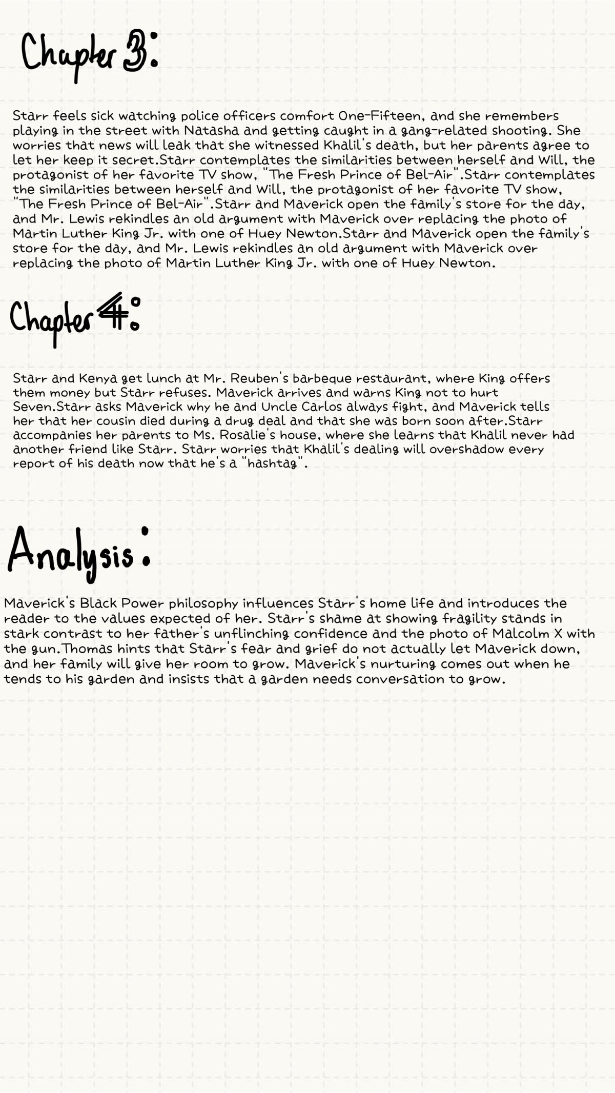 Chap 3 - 4 - The analysis of the main plot point int he book. - The Hate U Give - Chapter 3 ...